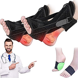 Cogetoro [2 Packs Plantar Fasciitis Night Splint, Adjustable Plantar Fasciitis Relief Night Splint for Women & Men, Relief Brace for Plantar Fasciitis Relief, Achilles Tendonitis and Foot Drop