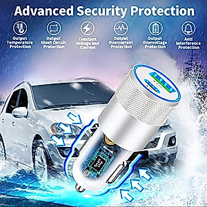 [Apple MFi Certified] iPhone Car Charger Fast Charging, KYOHAYA 48W Dual Port Type-C PD&QC 3.0 Car Charger with 2Pack Lightning Cable + 20W USB-C Power Adapter for iPhone 14 13 12 11 Pro/XS/XR/SE/iPad