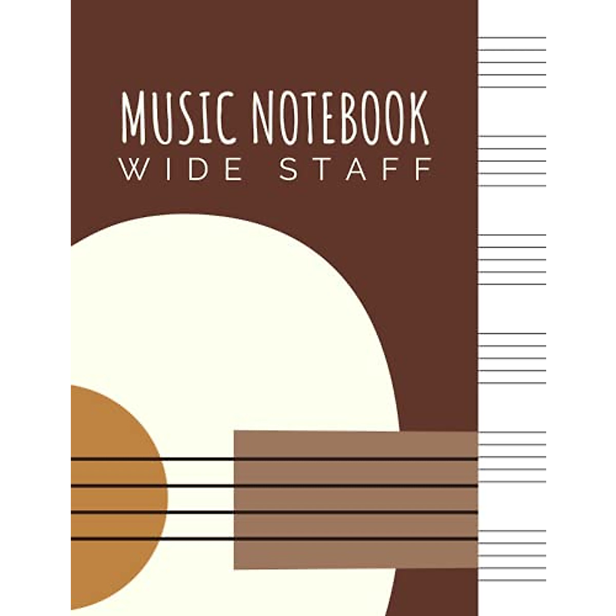 Music Notebook Wide Staff: Blank Sheet Music Writing Notebook For Beginners And Intermediate, Music Manuscript Paper With. 120 Pages 6 Staves Per ... Gift For A Music Producer Or Teacher]