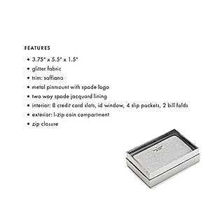 Kate Spade Wallets for Women Shimmy Glitter Wallet in giftbox