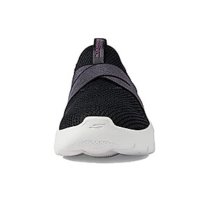 Skechers Women's GO Walk Flex-Lilly Sneaker, Black/Purple, 10.5