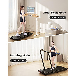 3 in 1 Walking Pad Treadmills - Folding Treadmill 300lbs Capacity Under Desk Treadmill 3.0HP Foldable Treadmill for Home Office with Remote Control & Smart APP Space Saving
