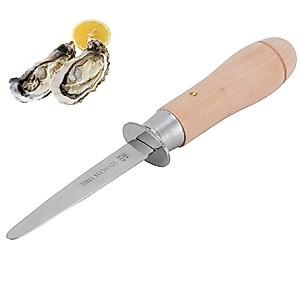 Vakitar Stainless Steel Oyster Knife with Long Handle Large Labor‑saving Oyster Shucking Knife for Seafood Oysters, Feasts, Shells