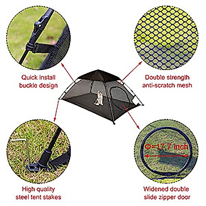 OUTINGPET Mini Cat Tent Outdoor Playpen Pop Up Pet Cat Enclosures Portable Sunshade and Anti-UV Cat Playhouse for SUV Pickup Truck (Play Tents for Cats and Small Animals) - Outside Habitat