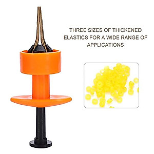 Tgoon Bait Bander, Portable Carp Fishing Accessories Fishing Pellet Bait Bander Tool Durable with Bags of Elastics for Outdoor for Freshwater Fishing(Orange)