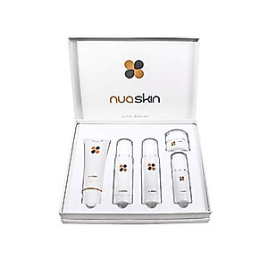 Nuaskin 5-Piece Skin Care Set with Facial Cleanser Toner Lotion Cream - Self Care Gifts for Ladies, Anti-Aging Skin Care Sets for Women - Full Size Day and Night Kit