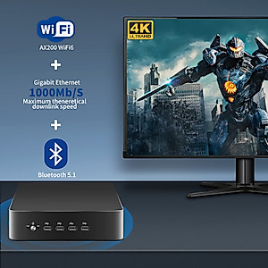 Kinupute Mini PC i9, Desktop Computer i9-10885H 2.4-5.3GHz, Windows 11 Pro, 32G DDR4, 1T NVME SSD, 4K@60Hz HDMI, VGA Port, USB3.0, WiFi6, BT5.1, Gigabit Ethernet for Business/Education/Office/HTPC