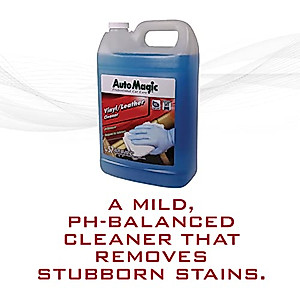 Auto Magic Vinyl/Leather Cleaner for Removing Automotive Interiors Stains - 128 Fl Oz