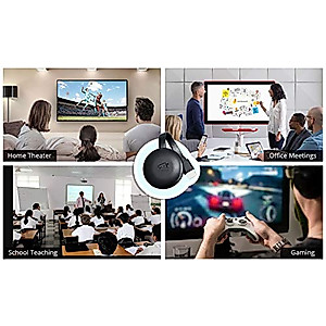 TV Buddy® Caster Wireless Streaming Full HD Videos Movies from Smartphone Tablet Computer to Widescreen TV Support AirPlay DLNA Miracast AirMirror Cross-System Mirroring