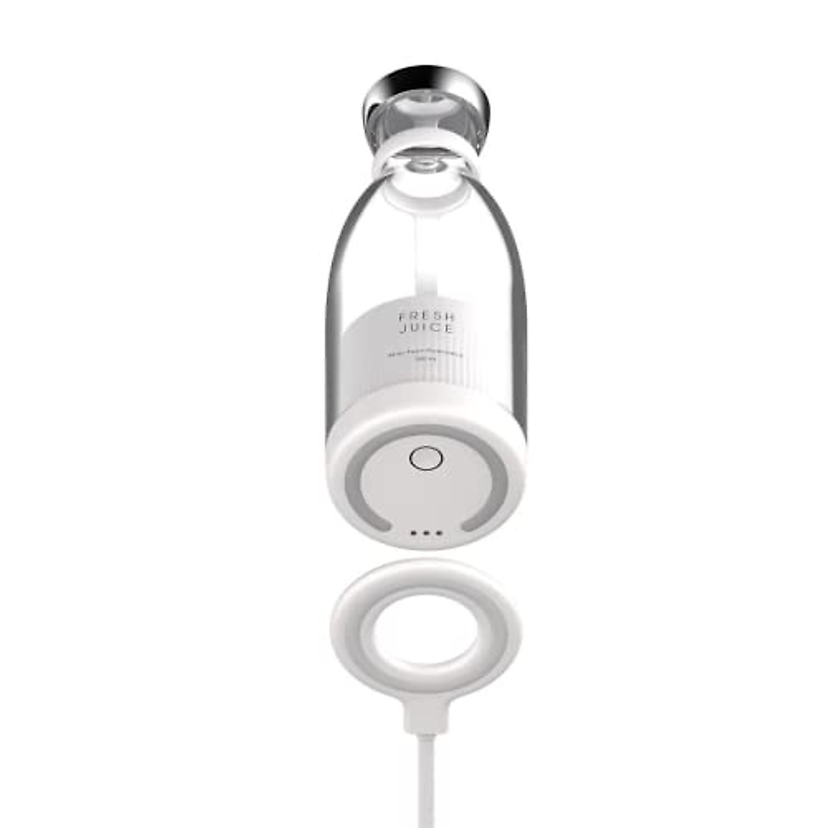 DeFyned Personal Travel Blender for Fresh Juice, Smoothies and Shakes, Portable Size Blender, Wireless Charging USB Blender (White)