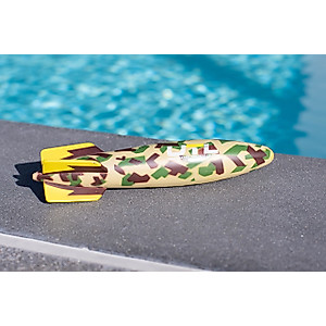 Official Underwater Torpedo League (UTL) Torpedo Glider Diving Toy Rocket Summer Camouflage Design 10 inch, Green