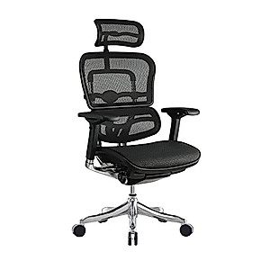 Eurotech Seating Ergo Elite High Back Chair, Black