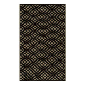 Lahome Checkered Rug, 3x5 Black Area Rug for Bedroom Washable Cotton Office Living Room Rug, Boho Checkerboard Rug Lightweight Black Carpet for Dorm Entry