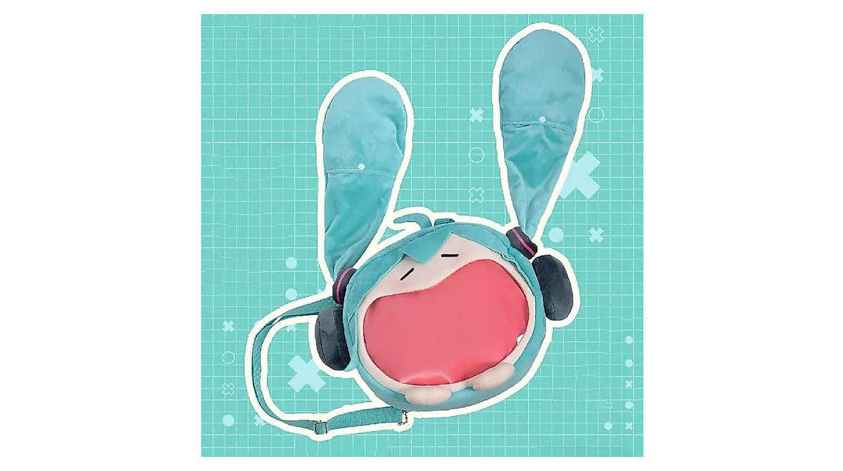 Cute Miku Kawaii Plush Backpack for Anime Fans