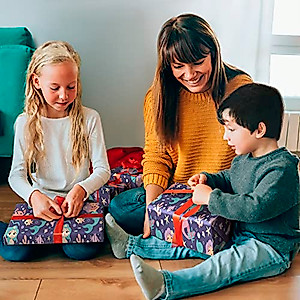 CENTRAL 23 Mermaid Wrapping Paper - 6 Gift Wrap Sheets For Girls - Underwater Creatures - Baby Girl Wrapping Paper - Recyclable