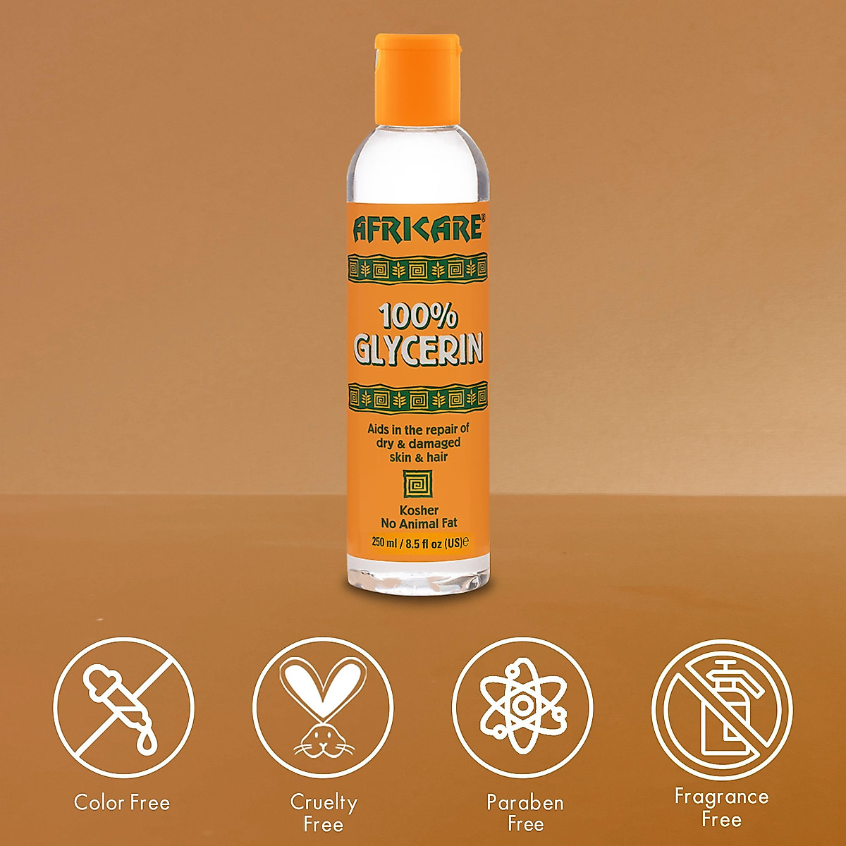 Africare 100% Glycerin 8.5 oz - All Natural Glycerin for Extra Hydration for Hair and Body