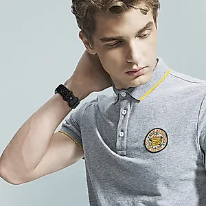 Rubinom Compatible for Samsung Watch 3 Bands 45mm/Galaxy Watch Bands 46mm/Gear S3 Frontier/Classic Watch, 22mm Watch Band Quick Release Silicone Breathable Strap Wristband for Men, Black/Black,Large