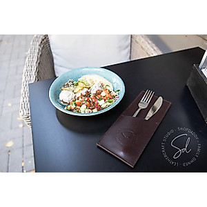 Custom Personalized Leather Cutlery Organizer-Utensil Holder, Utensil Organizer, Silverware Holder, Cutlery Holder, Spoon and Fork Holder, Silverware Sleeves, Flatware Holder, Cutlery Wrappers