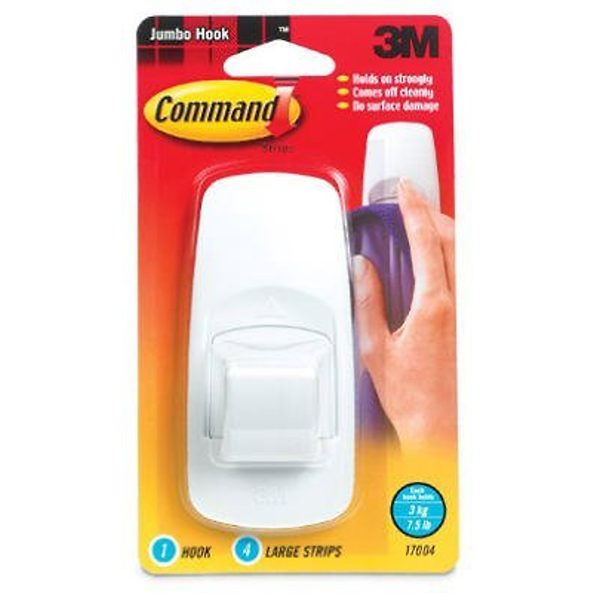 Command Jumbo Adhesive Hook (Pack of 4)