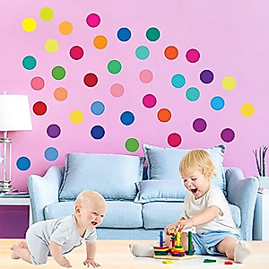 PARLAIM Wall Stickers for Bedroom Living Room, Polka Dot Wall Decals for Kids Boys and Girls, Multicolor 2inch (60 Circles)