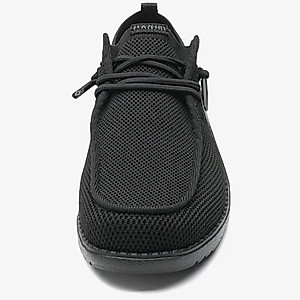 1TAZERO Wide Shoes Slip in Men Orthopedic Shoes Walking Loafers with Arch Support for Wide Fit (Black 12)