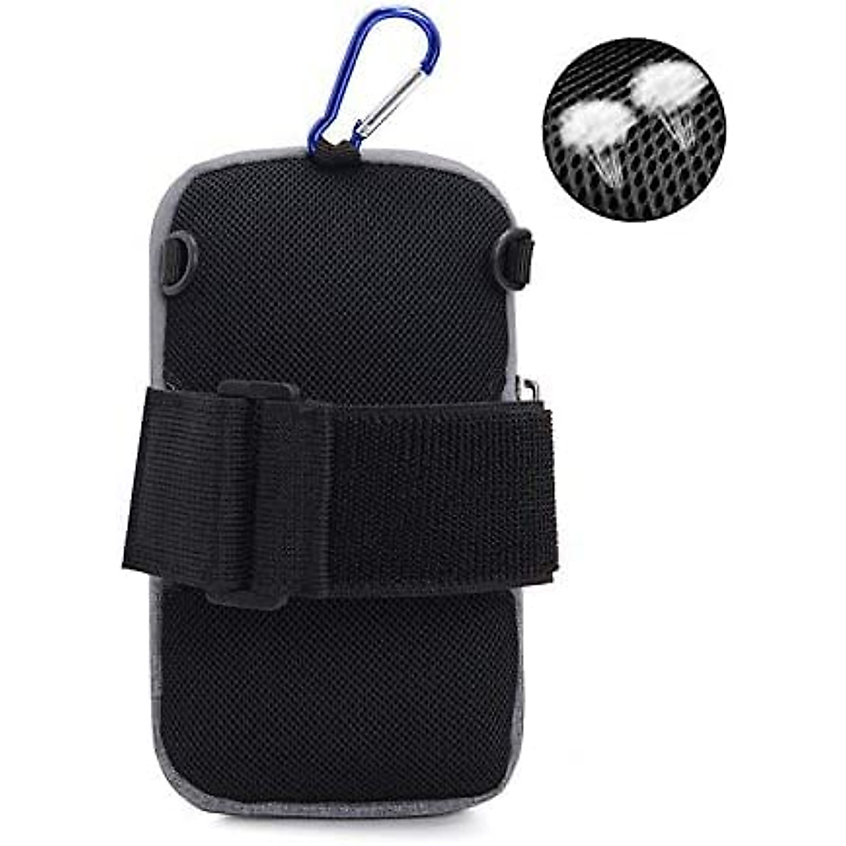 Sport Running Armband Cell Phone Holder Crossbody Purse Case Belt Pouch Arm Bag for Samsung Galaxy S22 S23 S24 Ultra S21 S20 Plus Note20 iPhone 14 13 12 Pro Max Moto G Power Google Pixel 7a 6a (Gray)