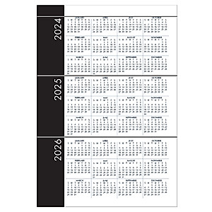 House of Doolittle 2024 Daily And Monthly 24-7 Planner Calendar, Black Cover, 7 x 10 Inches, January - December (HOD289632-24)