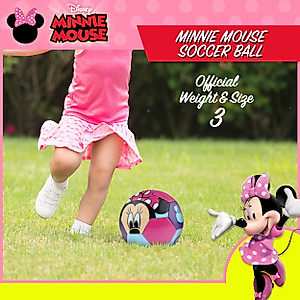 Capelli Sport Disney Minnie Mouse Soccer Ball, Peekaboo Minnie Youth Kids Mini Soccer Ball, Multi, Size 3