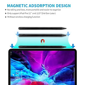 Stylus Pencil for Apple iPad 10.2" 11th/10th/9th/8th/7th/6th Generation Pen,Active Touch Pen with 1.5mm High Sensitive Fine Tip Stylus Compatible with Apple iPad 10.2" 11/10/9/8/7/6 Generation,Black