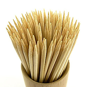 BambooMN Brand - Premium Round Sharp Point Bamboo Skewers 7.1" X 3mm - 300pcs