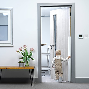 Cardea Child Safety Door Finger Pinch Guard Hinge Protector for The Front of The Door – White (5 Pack)