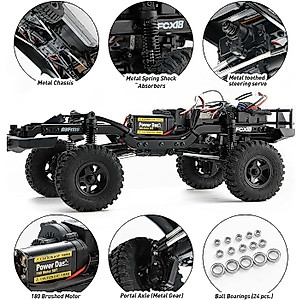 EAZYRC FMS Fcx18 1/18 Land Cruiser 80 Toyota RC Rock Crawler RTR 4x4 Off-Road Waterproof Hobby Grade RC Trucks All Terrains for Adults with 2.4Ghz Radio,Battery (Gray)