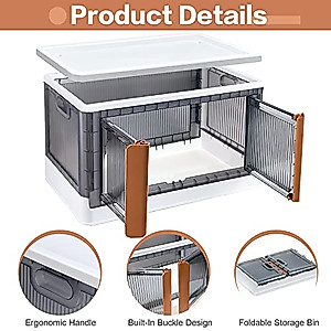 DILIBRA 3 Packs Storage Bins with Lids, 19 Gal Stackable Closet Organizers and Storage with Wheels, Large Collapsible Plastic Toy Storage Boxes Storage Containers for Home Office Dorm Room Organizing