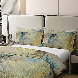 Erosebridal 100% Cotton Abstract Duvet Cover,Watercolor Bedding Set King for Kids Teen,Gradient Tie Dye Comforter Cover,Ombre Grunge Hippie Graffiti Bed Sets with 2 Pillow Shams Soft