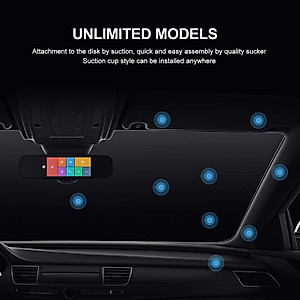 Car Mirror Rear View Mirror Windshield Shatterproof Safety Adjustable Front Facing Suction Cup Mirror for Car Observation