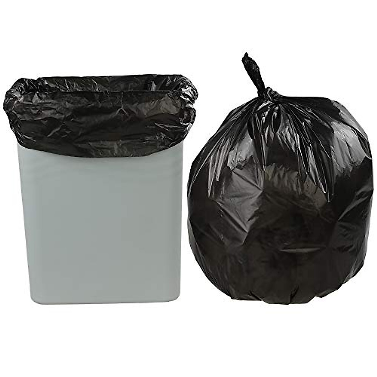 Ramddy 5 Gallon Trash Bags, Black Waste Bin Liners for Home, Office (150 Counts/6 Rolls)