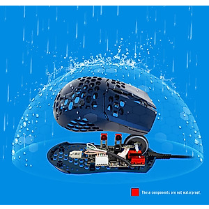 Cooler Master MM711 Blue Steel Limited Edition Gaming Mouse with Lightweight Honeycomb Shell, Ultraweave Cable, 16000 DPI Optical Sensor, and RGB Accents