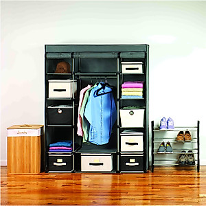 Sunbeam Home Basics, Grey Storage Closet with Shelving