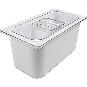San Jamar CI7003WH Stackable Chill-It Food Pan, 1/3 Size, 6" Deep, Plastic, White, NSF