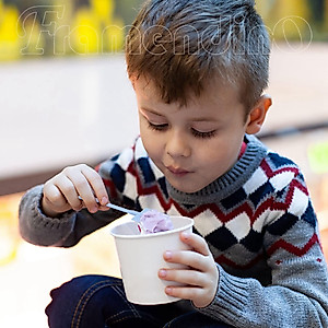 Framendino, 120 Pack Colorful Mini Shovel Spoons, Disposable Shovel Shaped Ice Cream Spoons Novelty Mini Plastic Dessert Spoon for Pudding Yogurt Cake Sugar