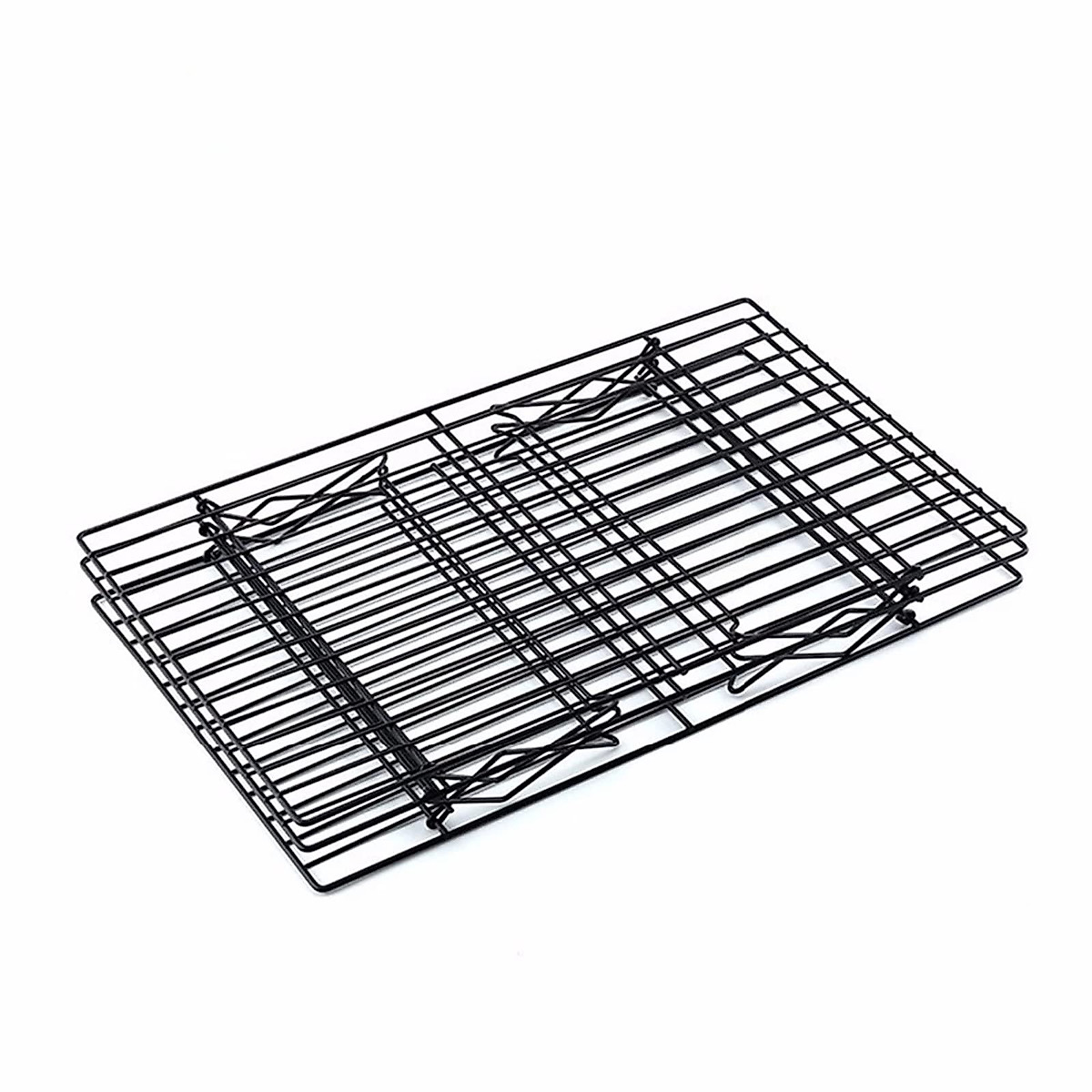 Three-layer Baking Cooling Rack Bread Cooling Rack Cake Rack Baking Tools Black Non-stick Cooling Rack Stackable