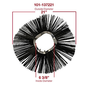 MB Replacement Brush for Bobcat 60 Inch Bucket Sweeper Poly / Wire Refill Kit 21 x 6-3/8 Inch Convoluted Brush Sections