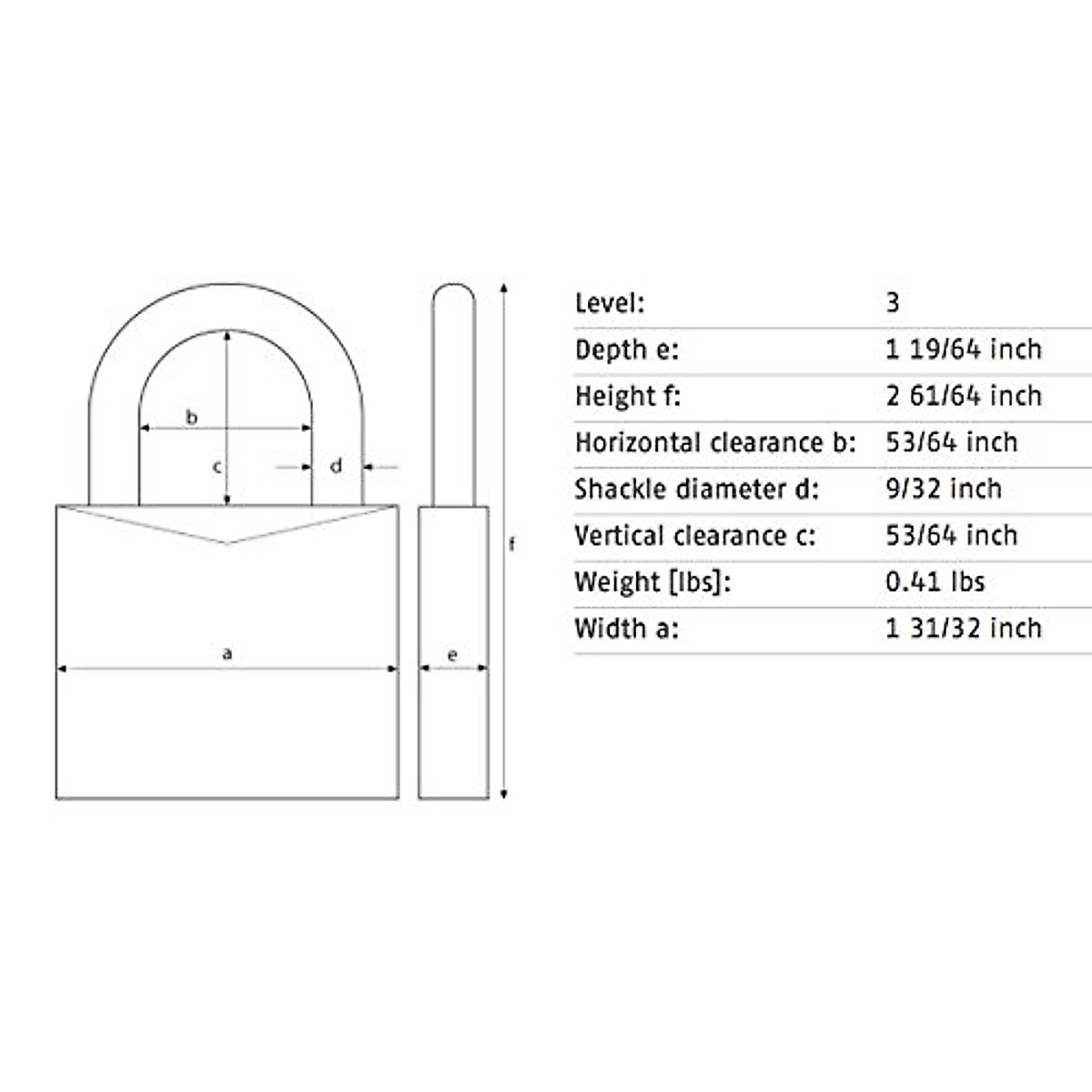ABUS 78/50 KC 2-Inch Locker Dial Combination Padlock, Black