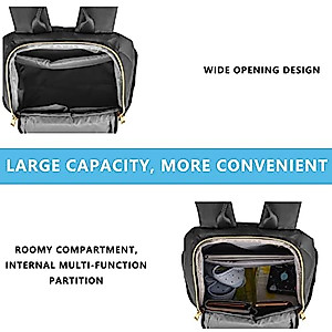 OSOCE Women's Light Weight Casual Daypack, Small School Backpack with Deep Pocket, Student Book Bag fit for 14 Inch Laptop, Business Work Office