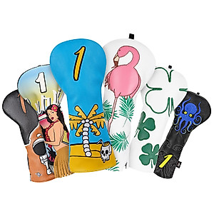 Craftsman Golf Club Head Cover Skull Palm Tree Driver Headcover Fits Up to 460 CC