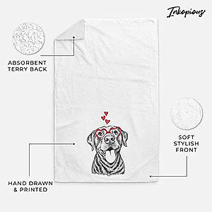 Inkopious Valentine Gwen The Labrador Retriever Decorative Hand Towel Bathroom and Kitchen Decoration