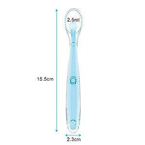 Vicloon Baby Silicone Spoons, 5 PCS Baby Silicone Soft Spoons,Best First Stage Baby Infant Spoons BPA Free, Soft Silicone Baby Training Feeding Spoons For Microwave, Dishwasher and Freezer Safe