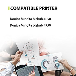 Jmomy TNP44 TNP46 Toner Cartridge Replacement for Konica Minolta TNP 44 TNP-44 TNP 46 TNP-46 A6VK01F A6VK01W Work with for bizhub 4050 4750(20,000 Pages, 1 Pack)