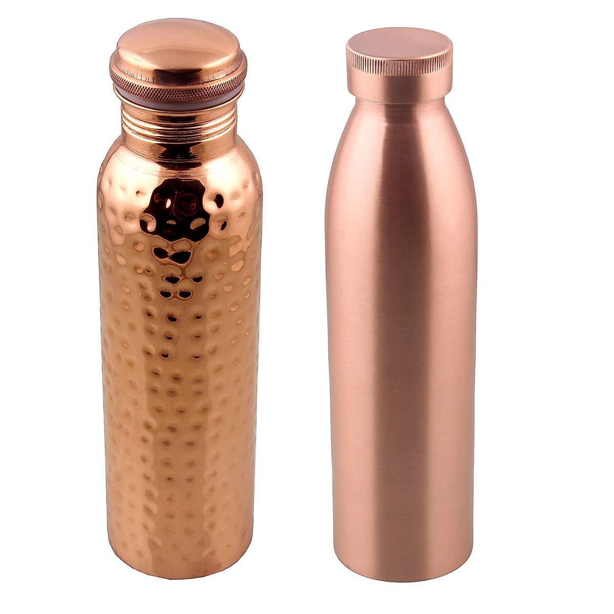 MORE-ECO Set of 2 Water Bottles | Copper Water Bottle | Travel Water Bottle | Ayurvedic Health Benefits Copper Bottle 32 OZ Water Bottles