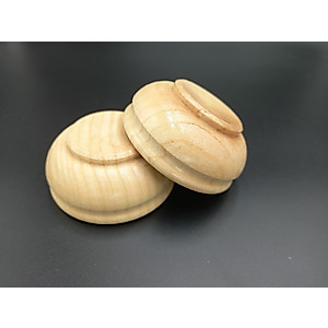 Tubibu Set of 6 Ash Wood Mini Bowls Set, Handmade, Handcrafted Wooden Mini Bowls, Pinch Bowls, Condiment Cups, Salt Cellars, Dip Sauce, Nuts, Candy, Fruits, Appetizer, and Snacks